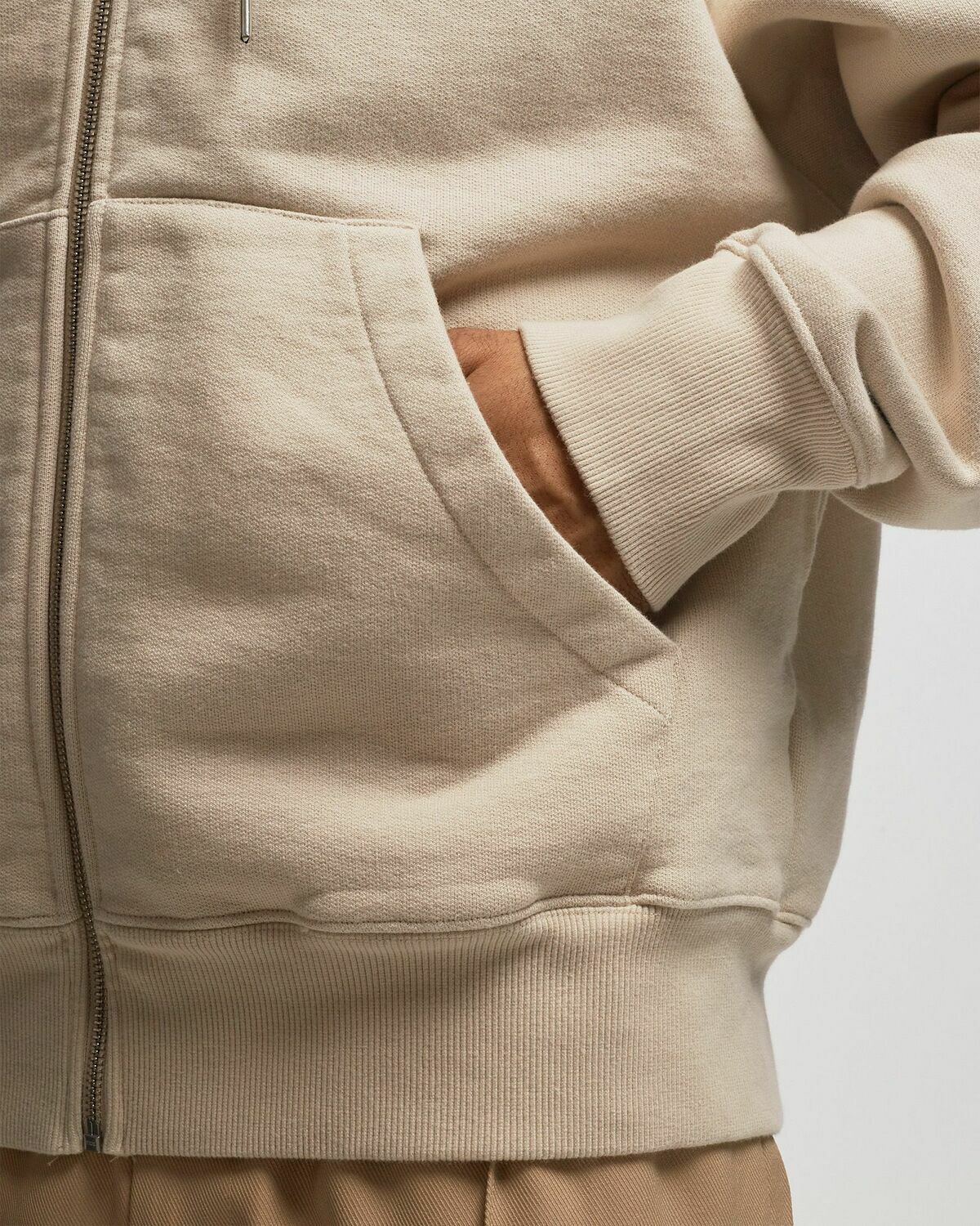 ølåf Heavyweight Studio Zip Up Beige Zippers OLAF HUSSEIN