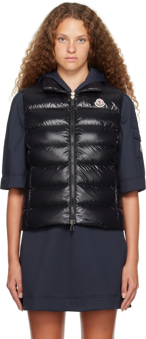 Moncler Black Ghany Down Vest Moncler