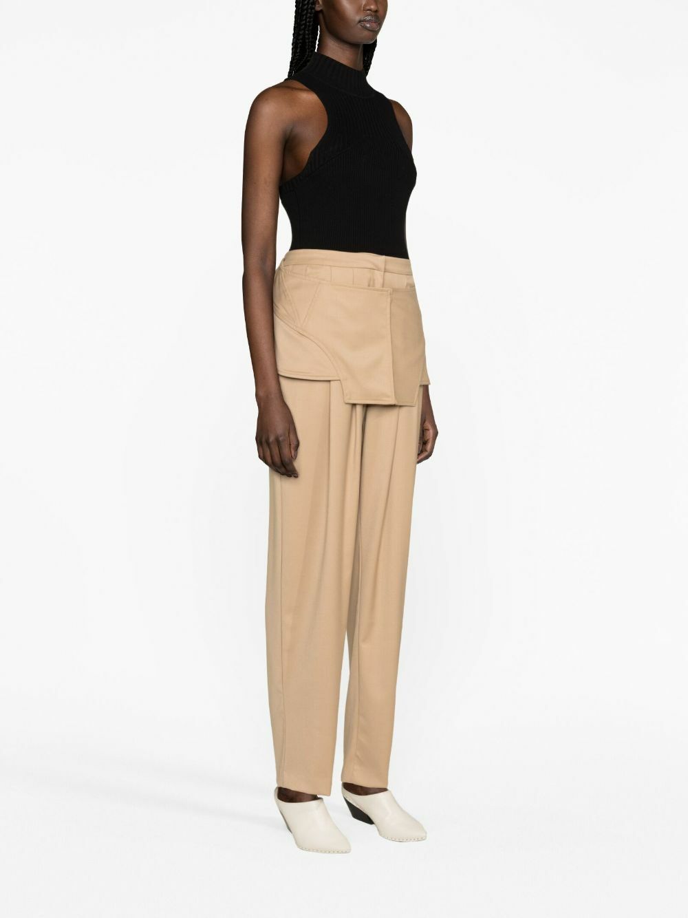 ANDREĀDAMO Neutral Corset Waist Straight Trousers ANDREADAMO