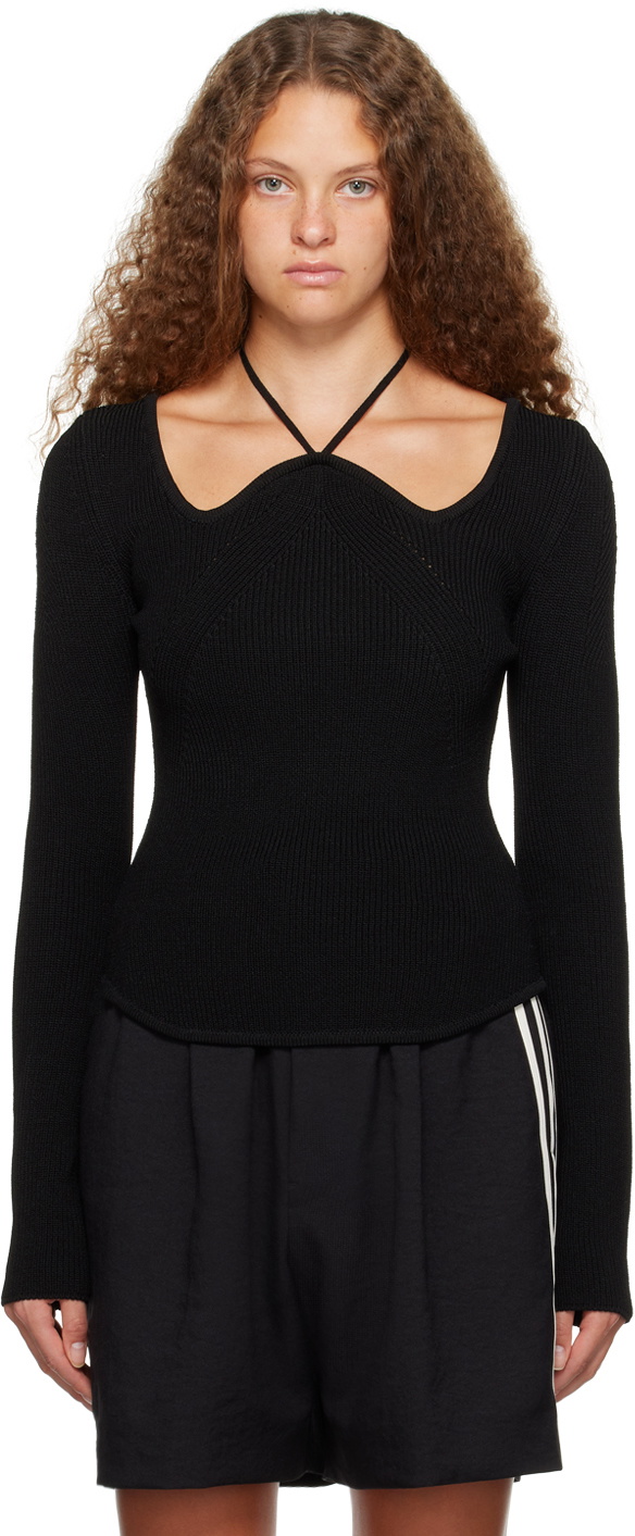 Recto Black Halter Sweater Recto
