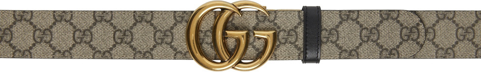 Gucci Reversible Brown & Black Monogram Belt Gucci