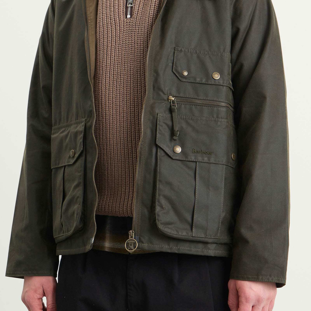 Barbour Men's Re-Engineered Blackett Spey Wax Jacket in Archive Olive ...