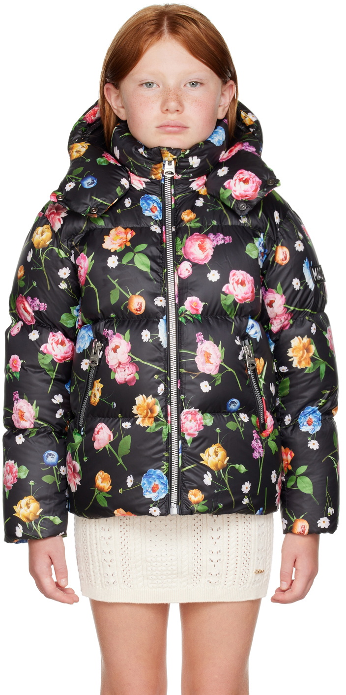 Mackage Kids Black & Pink Down Jesse Jacket Mackage