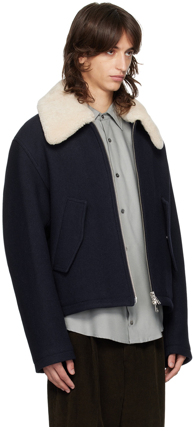 AMI Paris Navy Short Jacket AMI