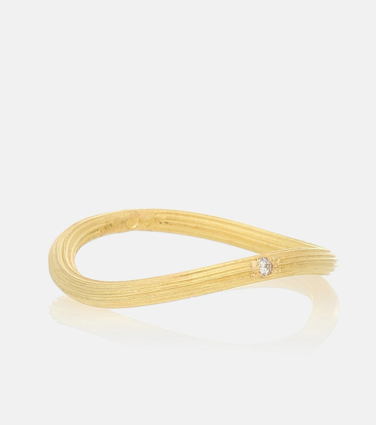 Elhanati - String Ring 18kt gold ring with diamond Elhanati