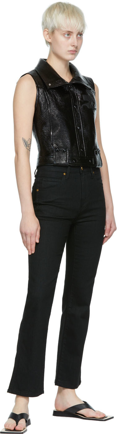 Courrèges Black Vinyl Vest Courreges