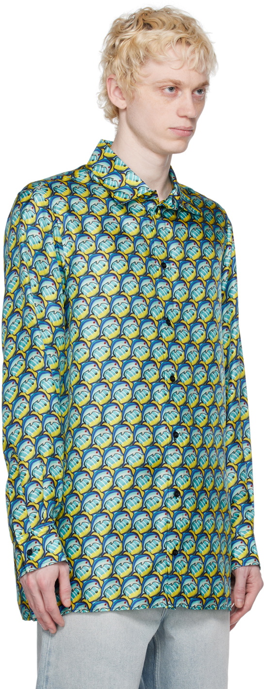 Botter Blue Printed Shirt Botter