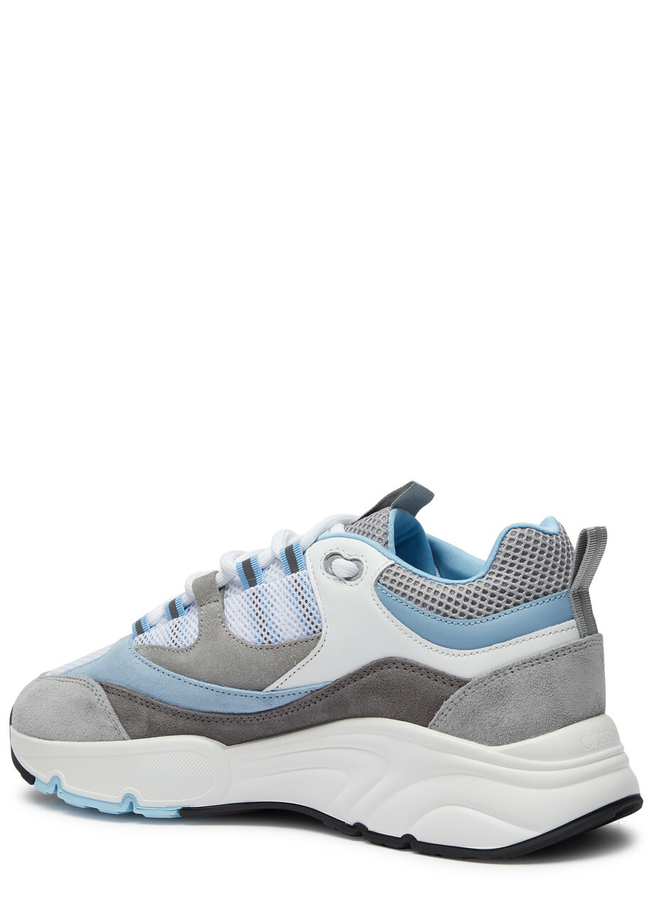 Cleens Aero Panelled Mesh Sneakers Blue Cleens