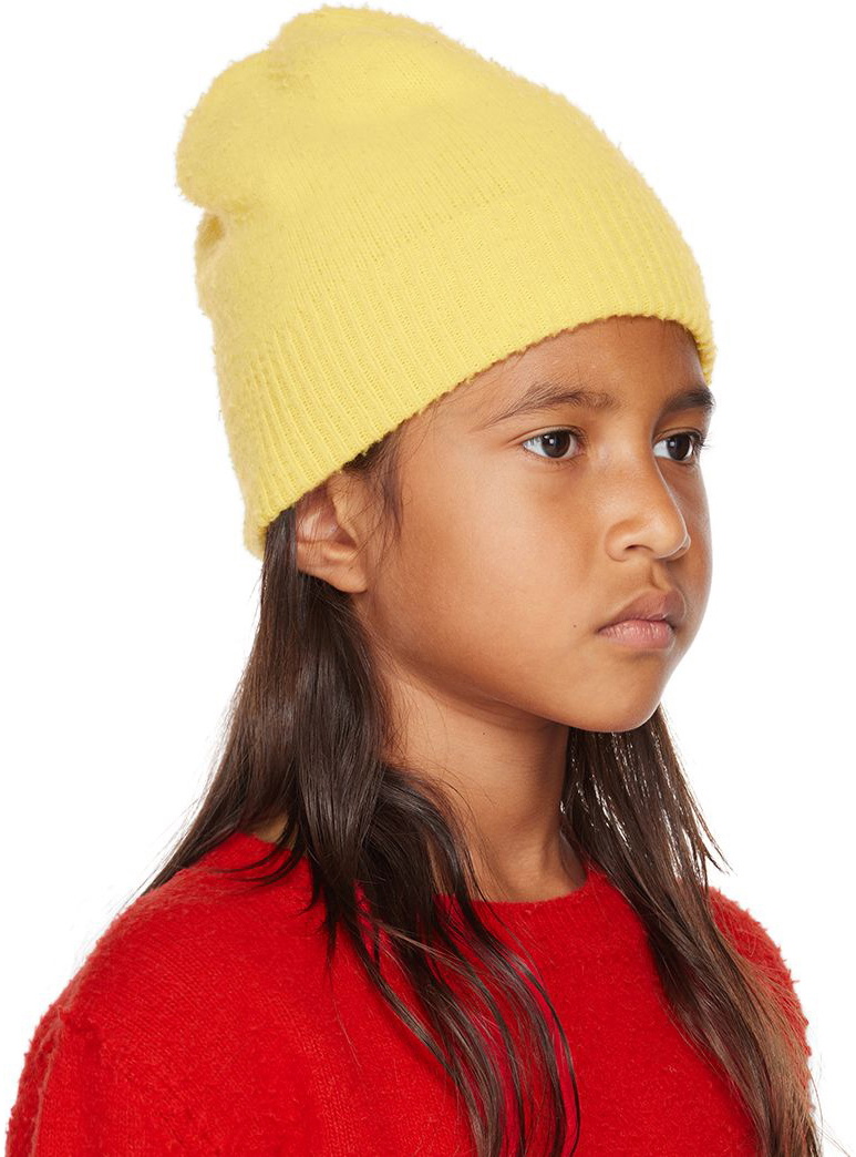 The Row Kids Yellow Elix Beanie The Row