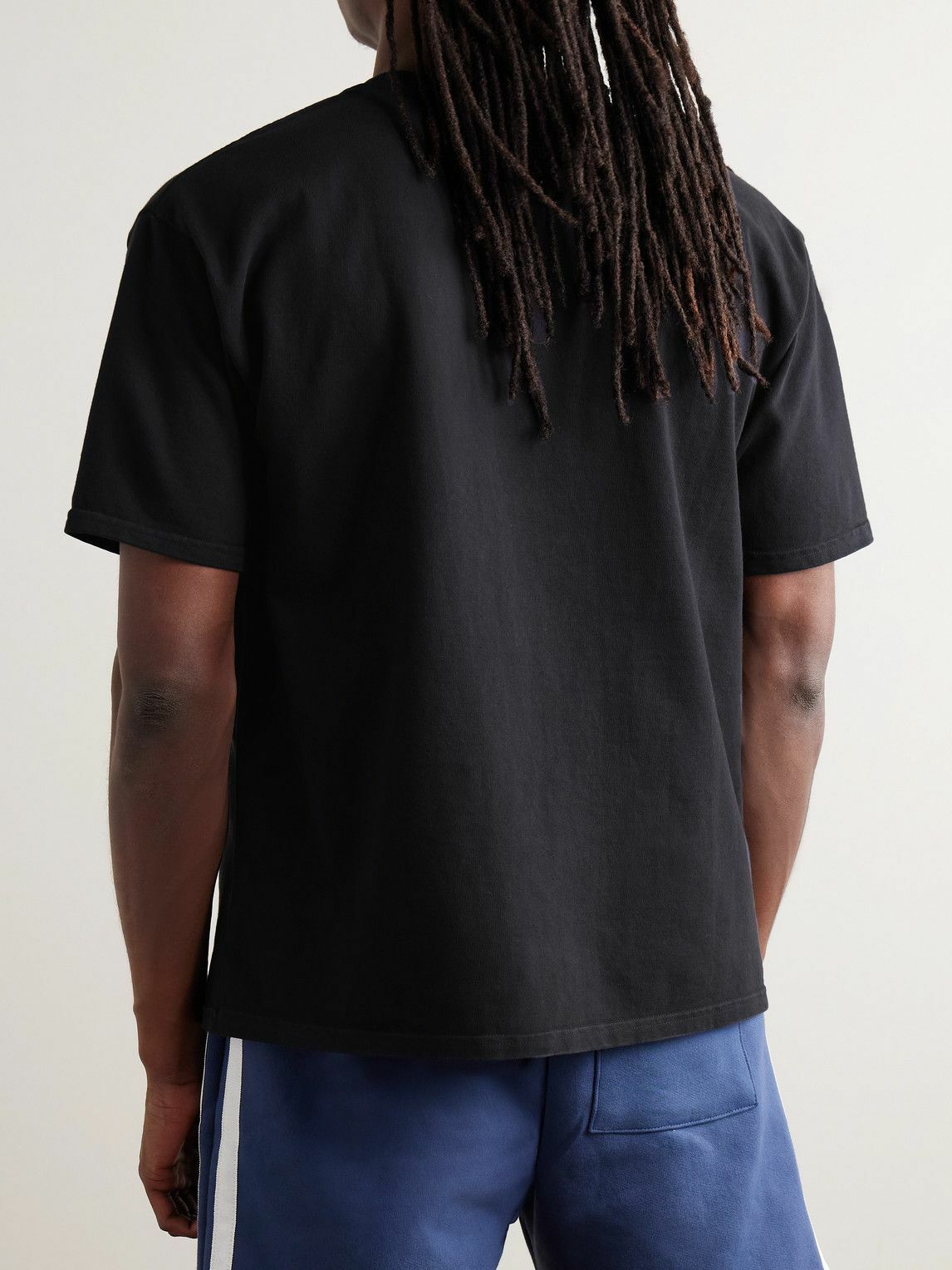 Rhude - Cadre Noir Logo-Print Cotton-Jersey T-Shirt - Black Rhude