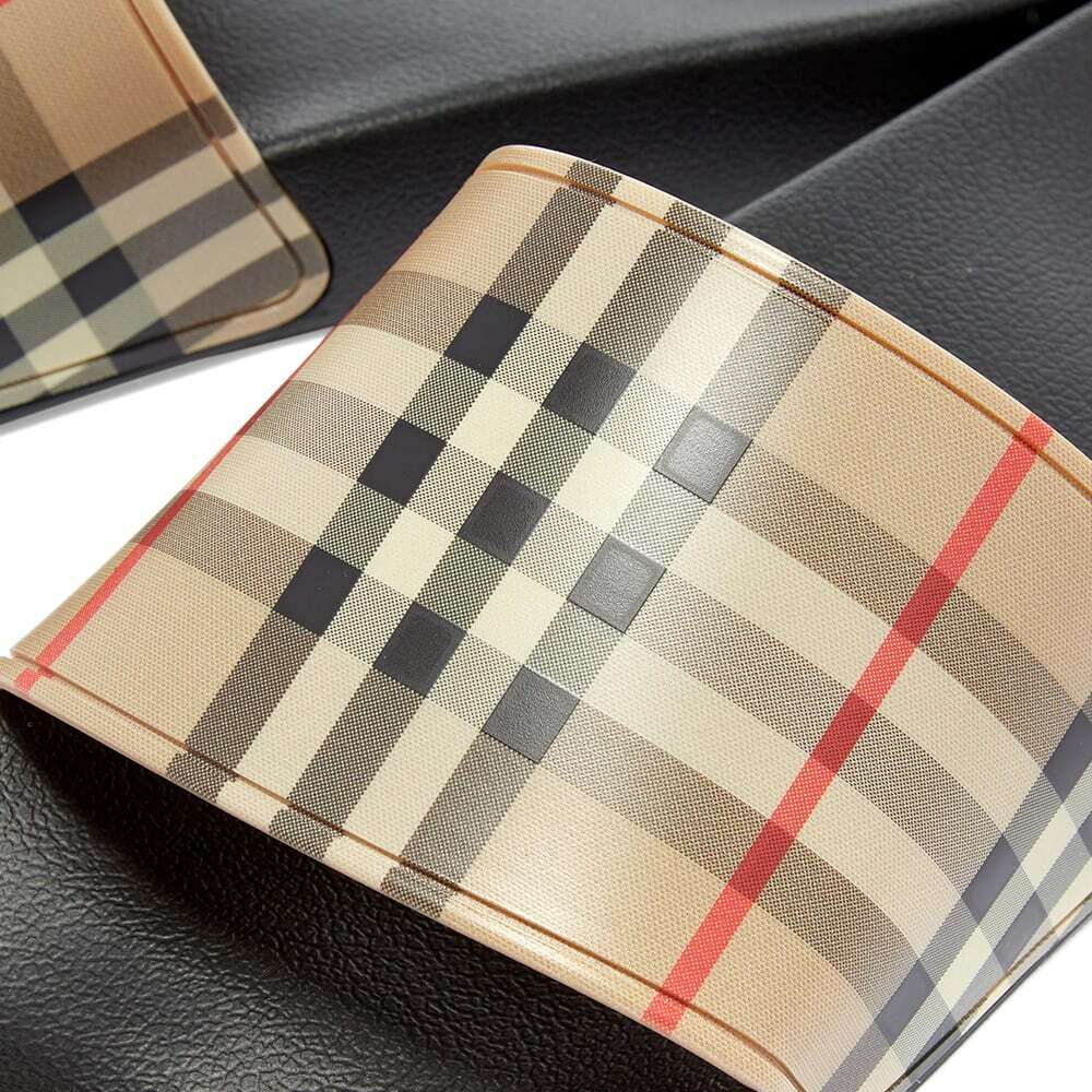 Burberry Men's Furley Check Slide in Archive Beige Check Burberry