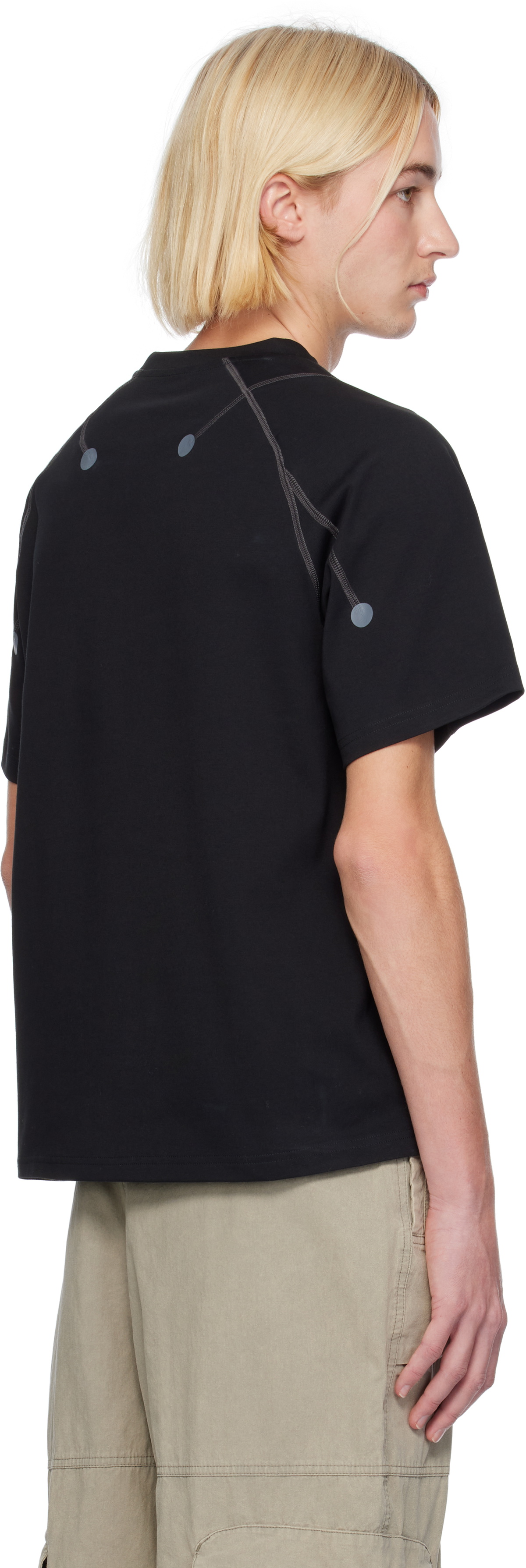 J EONGL I SSENSE Exclusive Black Contrast Stitch T-shirt