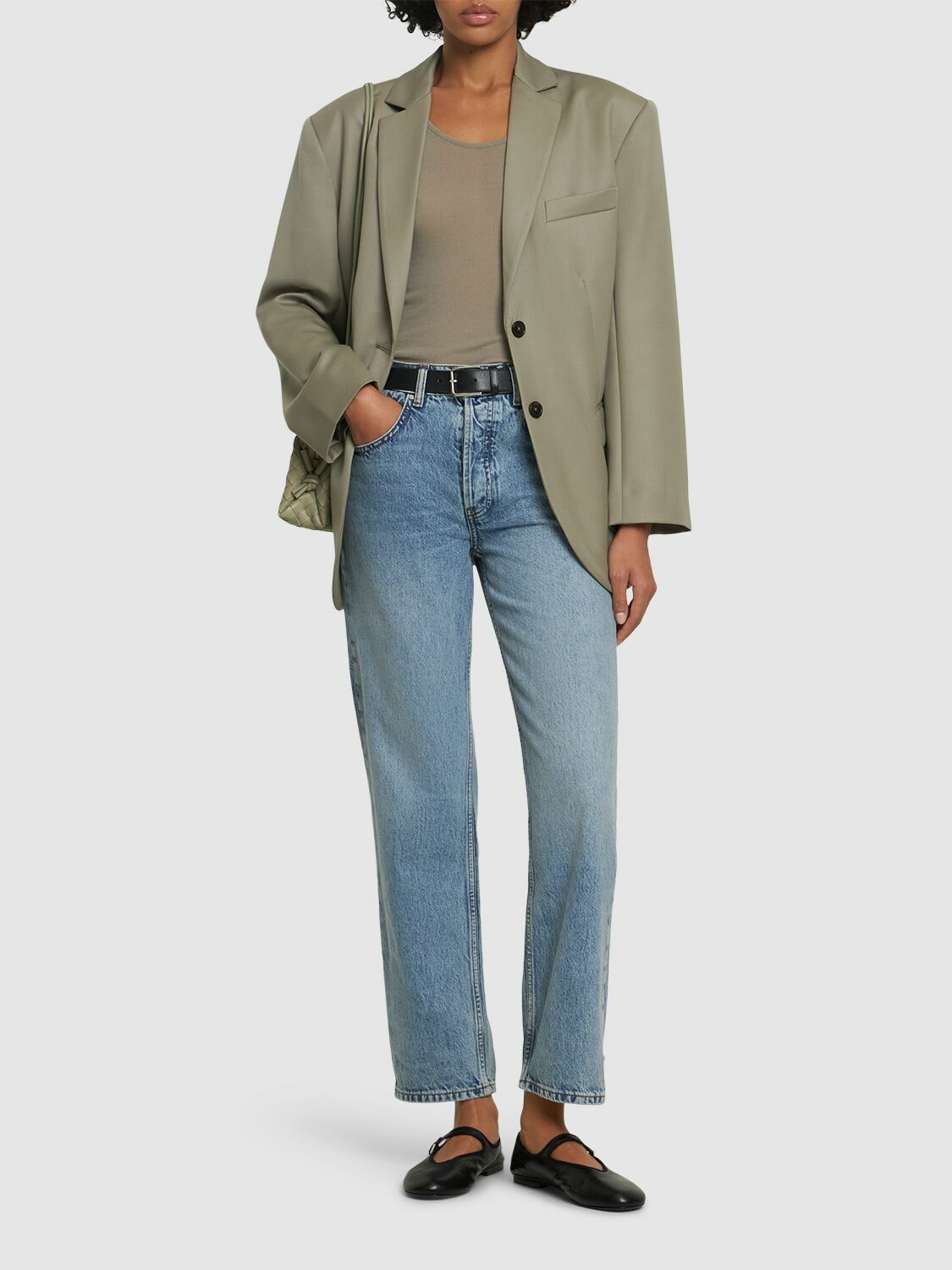 ANINE BING Benson High Rise Straight Jeans ANINE BING