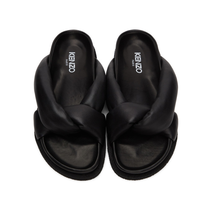Kenzo Black Komfy Thong Flat Sandals Kenzo