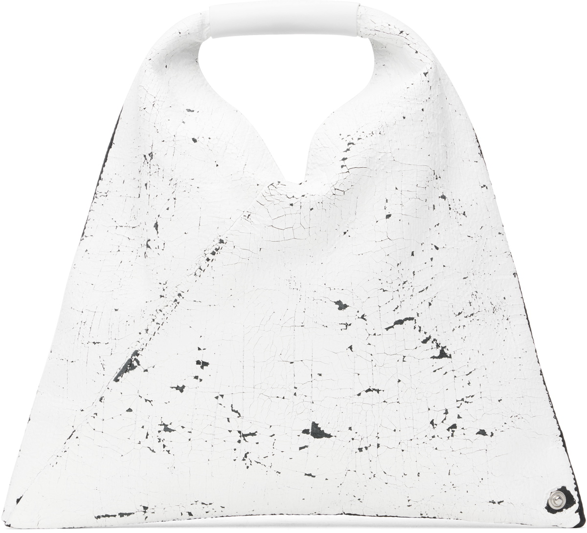 MM6 Maison Margiela Black & White Triangle Mini Tote MM6 Maison Margiela