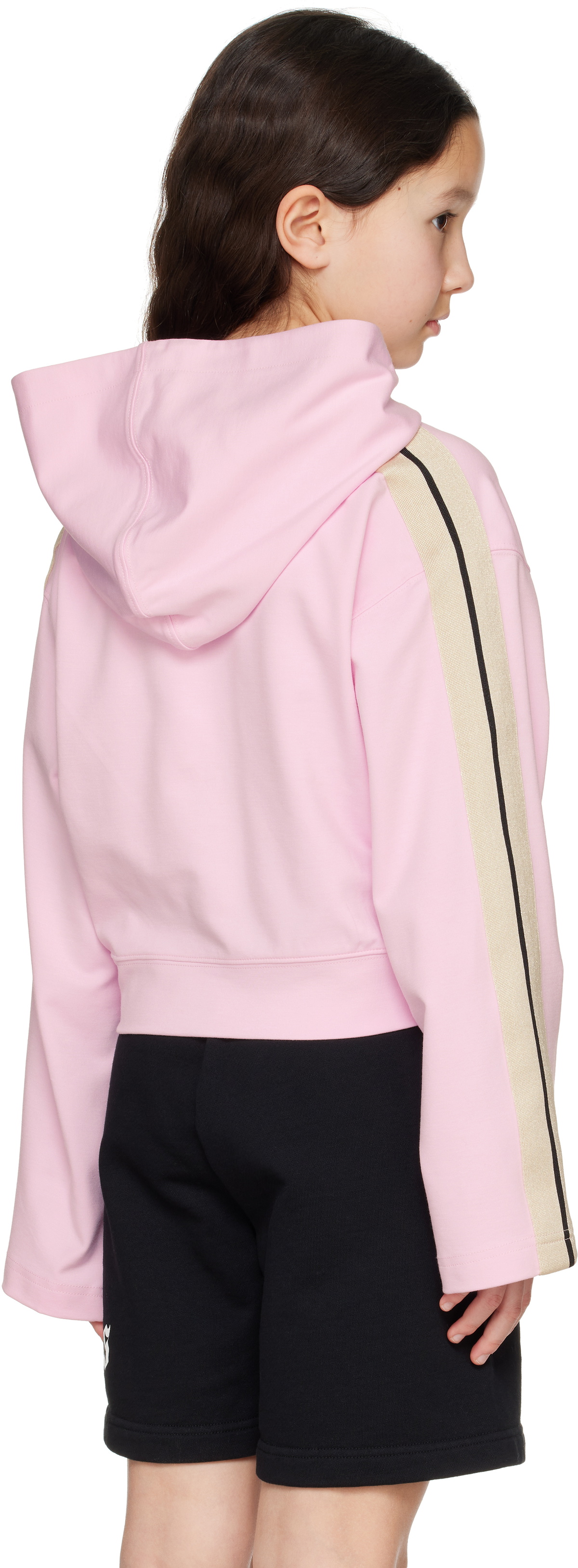 Palm Angels Kids Pink Track Hoodie Palm Angels