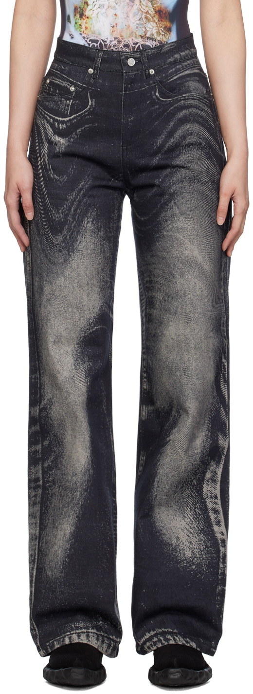 CAMPERLAB Black Printed Jeans CamperLab
