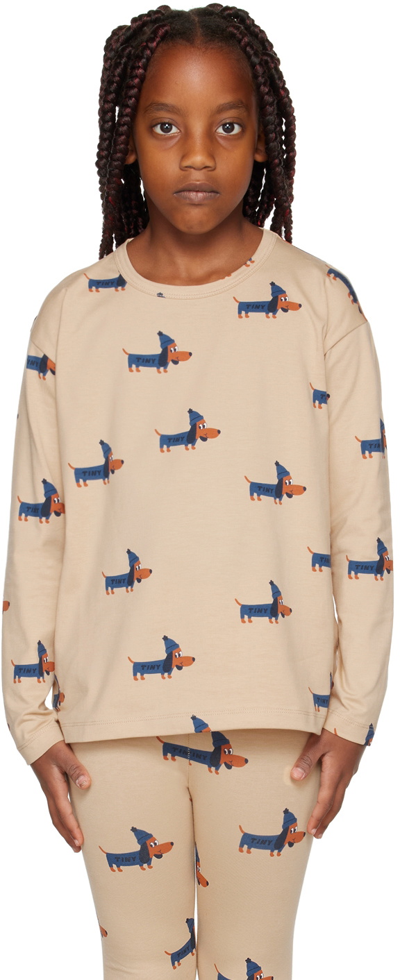 TINYCOTTONS Kids Tan Dogs T-Shirt TINYCOTTONS