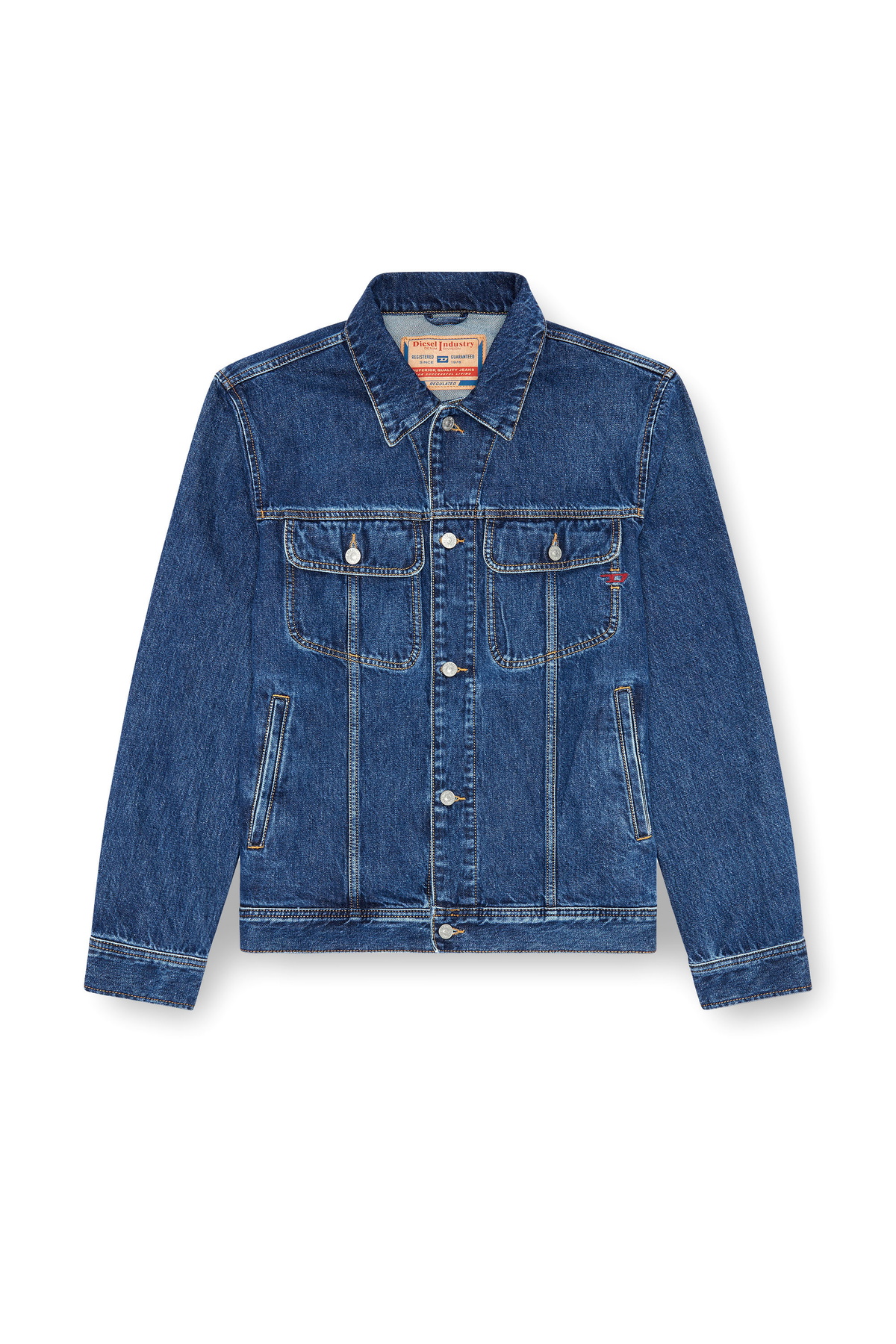Diesel Regular-fit trucker jacket - Denim Jackets Mens in Blue Diesel