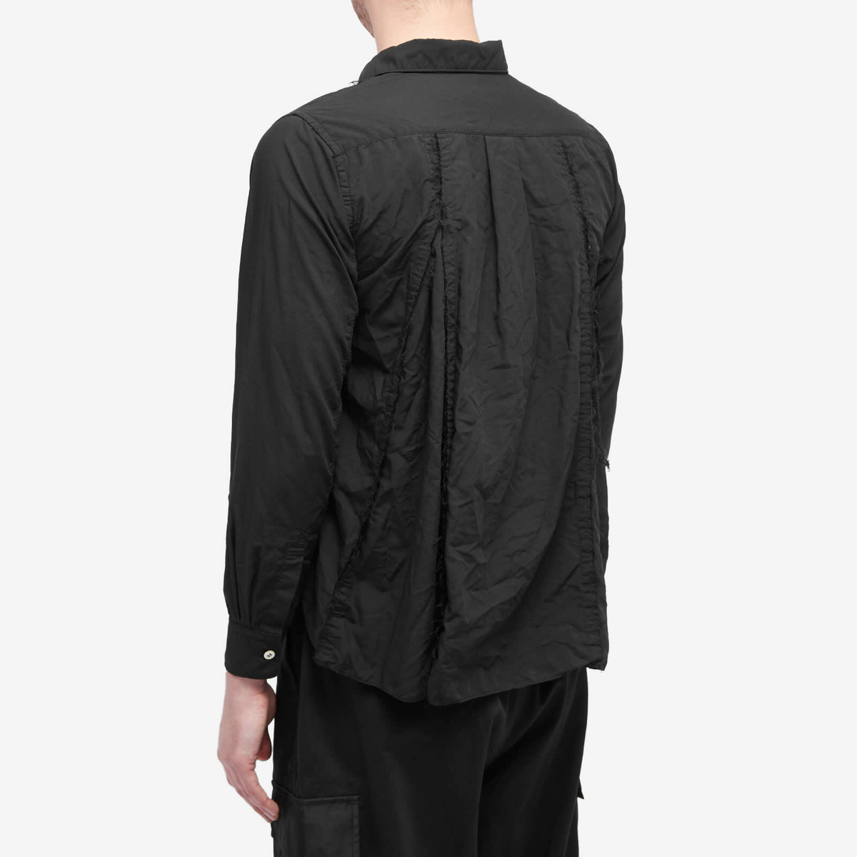 Comme des Garçons Men's Garment Treated Split Shirt in Black Comme des ...
