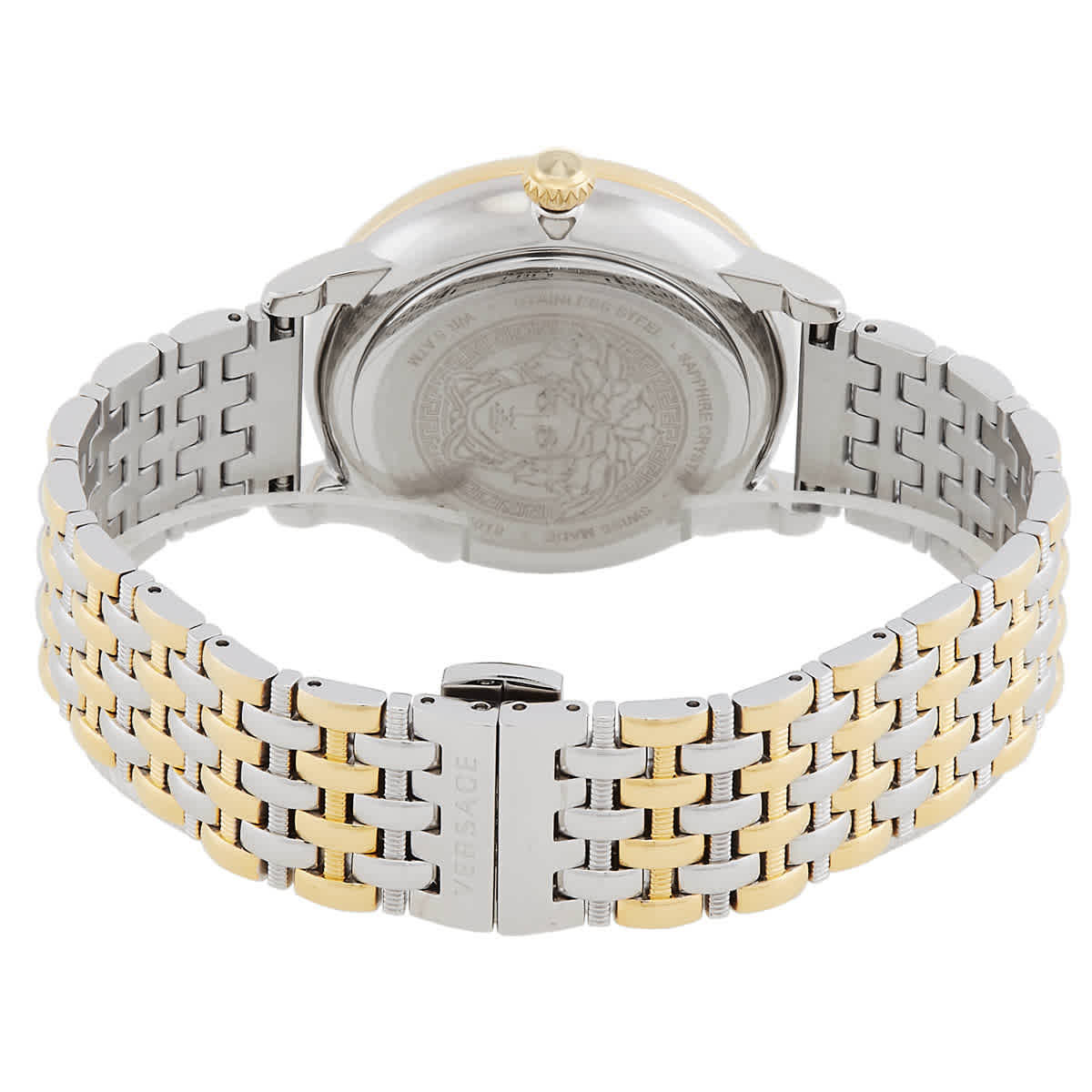 Versace La Medusa Quartz Silver Dial Two-Tone Ladies Watch VE2R00222 ...