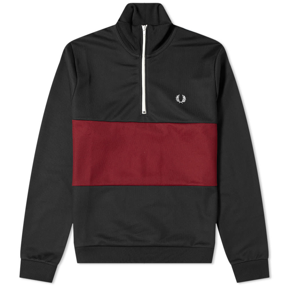 Fred Perry Authentic Colour Block Half Zip Track Top Fred Perry Authentic