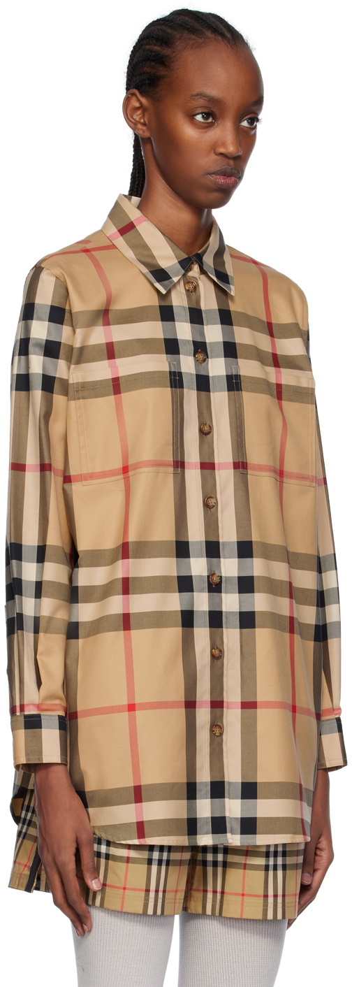 Burberry Beige Check Shirt Burberry