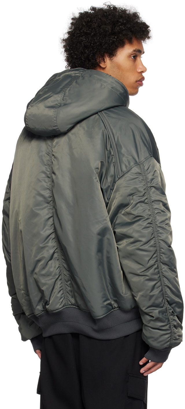 Juun.J Gray Reversible Bomber Jacket Juun.J