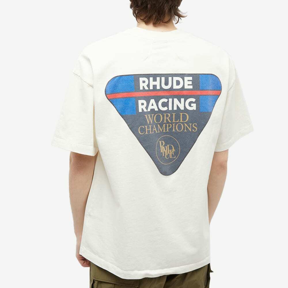 Rhude Men's Race Patch T-Shirt in Vtg White Rhude