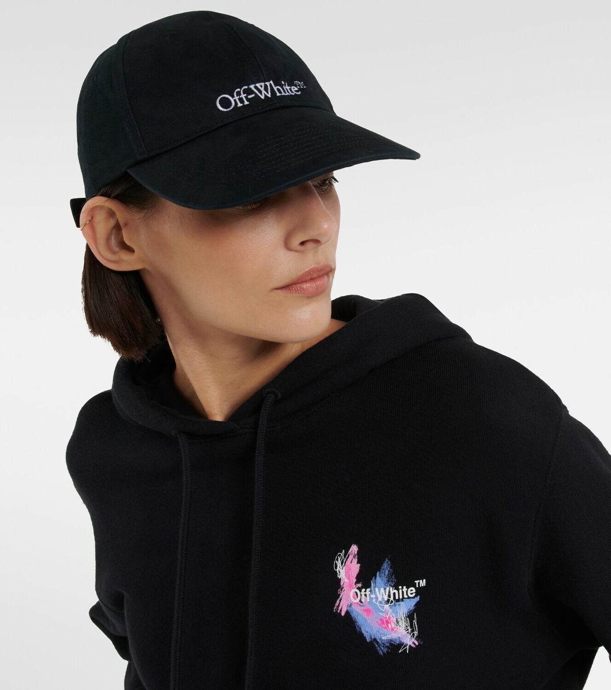 Off-White - Bookish embroidered cotton baseball cap Off-White
