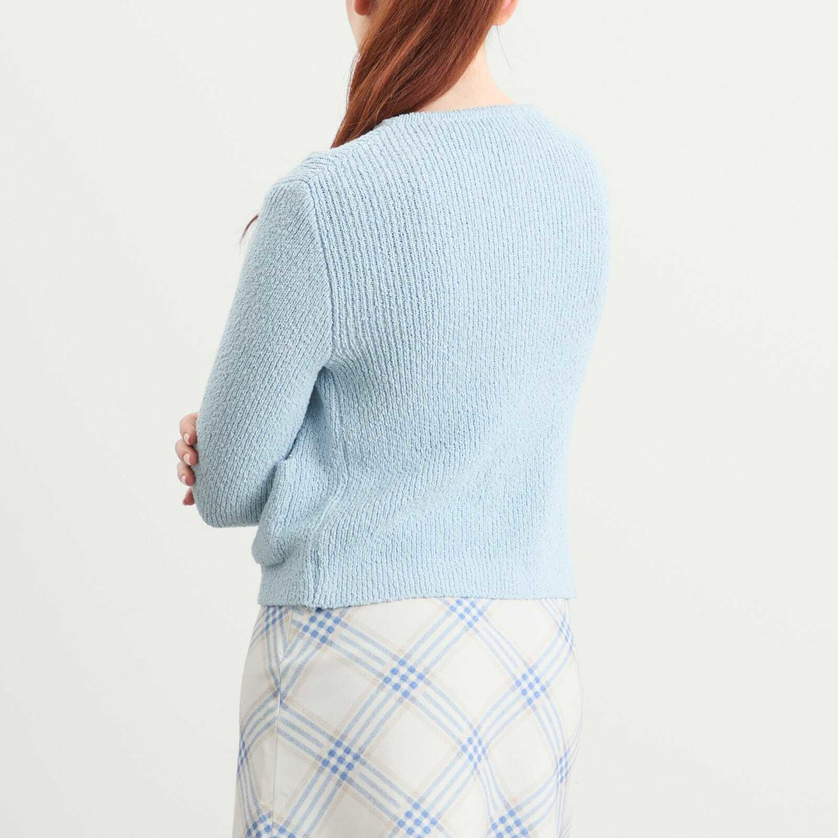 Kijun Women's Double Corsage Cardigan in Sky Blue Kijun
