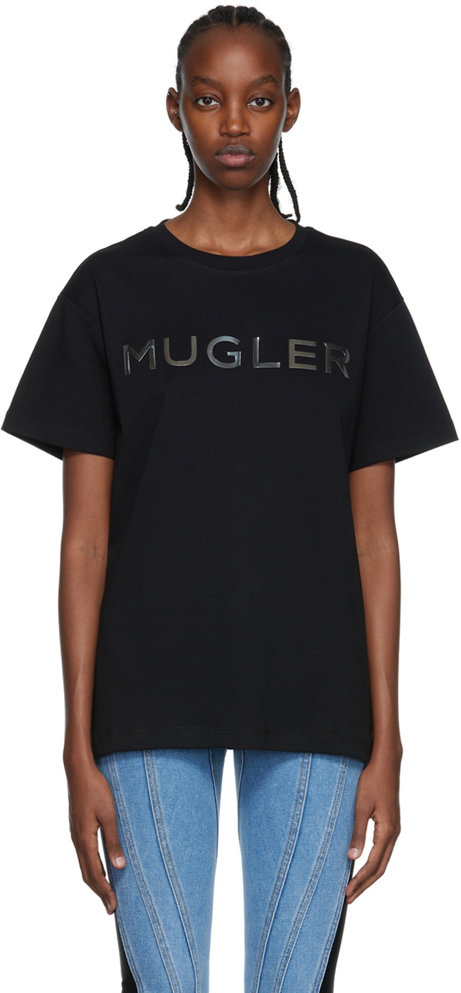 Mugler Black Bonded T-Shirt Mugler