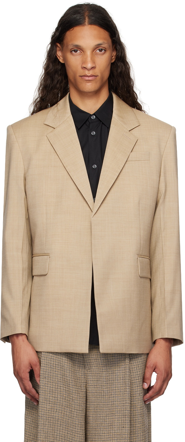 Peter Do Tan Padded Shoulder Blazer Peter Do
