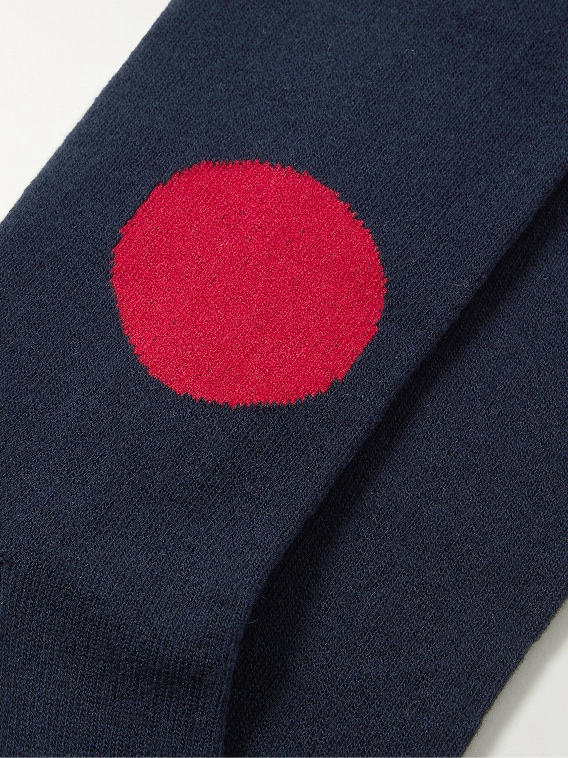 Blue Blue Japan - Intarsia Cotton-Blend Socks - Blue Blue Blue Japan