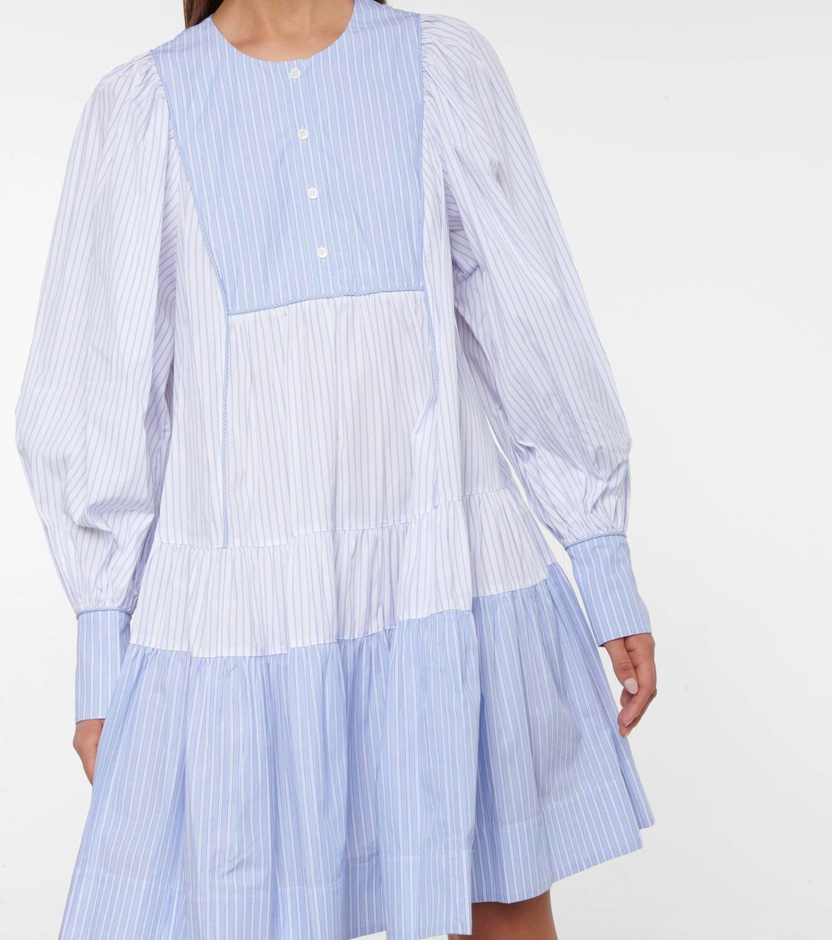 Lee Mathews Diana striped cotton maxi dress Lee Mathews