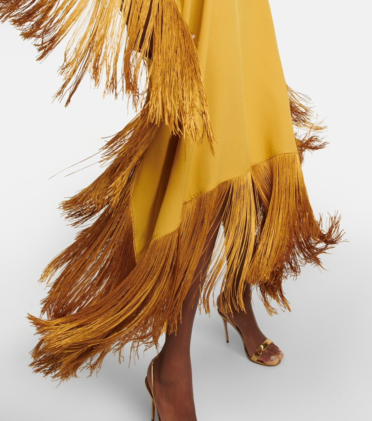 Taller Marmo Fringed California crêpe kaftan Taller Marmo