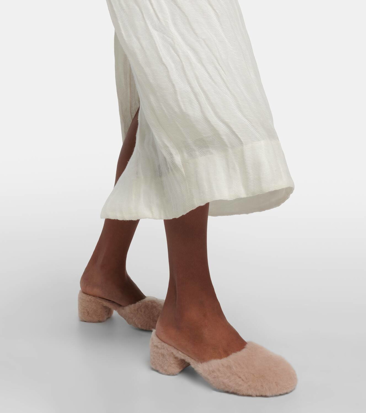Khaite Clio shearling mules Khaite