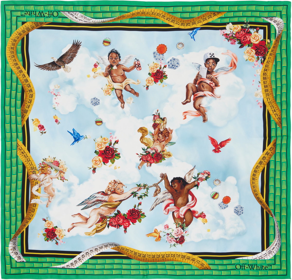 Off-White Multicolor Cloud Arrow Scarf Off-White