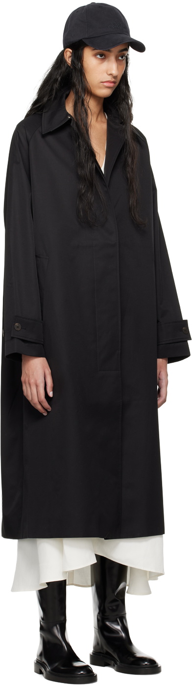Studio Nicholson Black Holin Trench Coat Studio Nicholson
