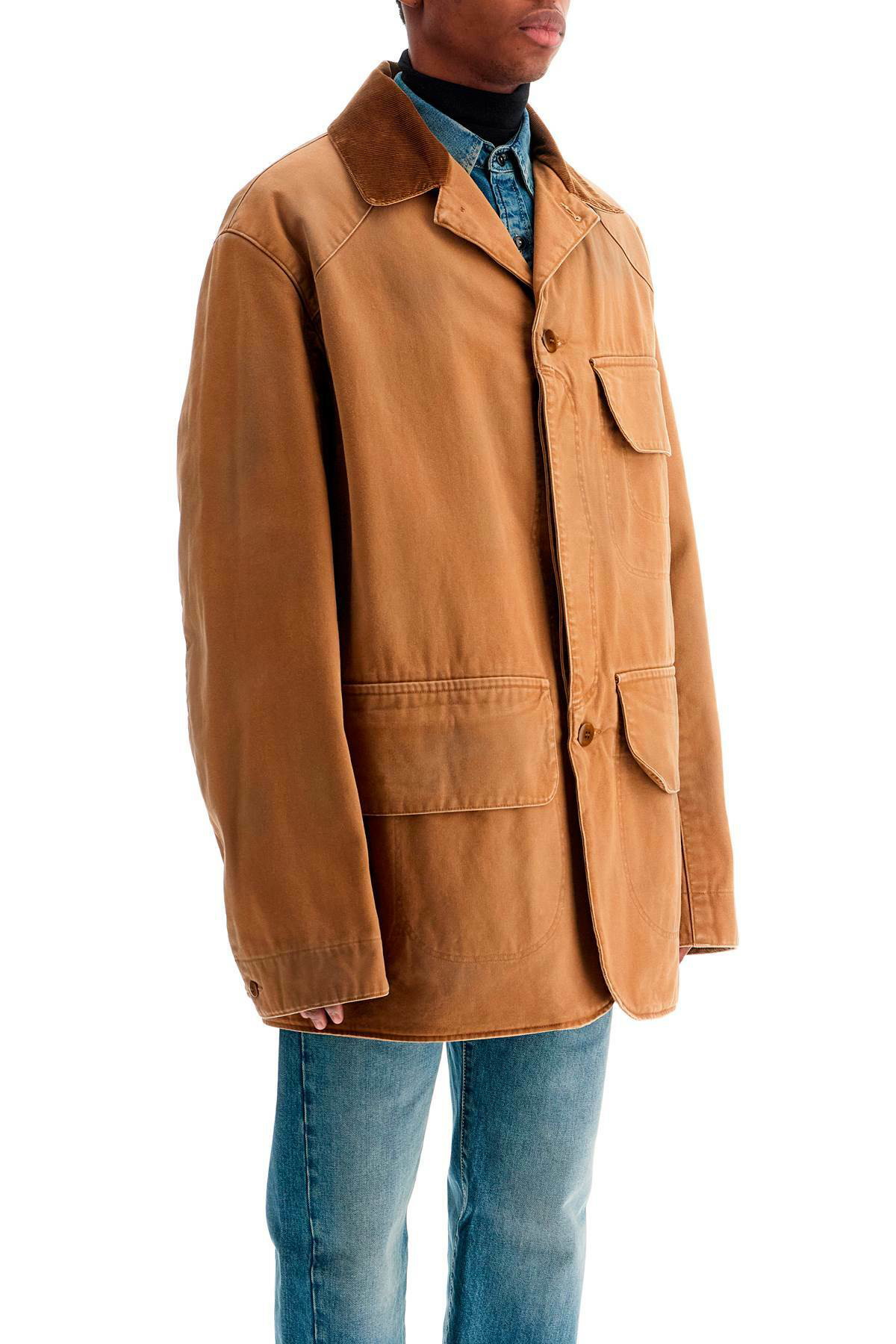 MAISON MARGIELA canvas overcoat jacket for men Beige Maison Margiela