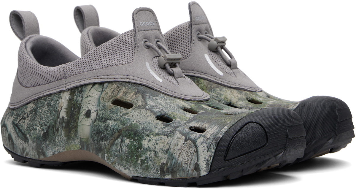 Crocs Gray & Green Quick Trail Low Mossy Oak Clogs Crocs