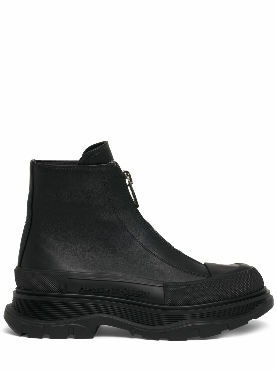 ALEXANDER MCQUEEN - 45mm Tread Slick Leather Boots Alexander McQueen