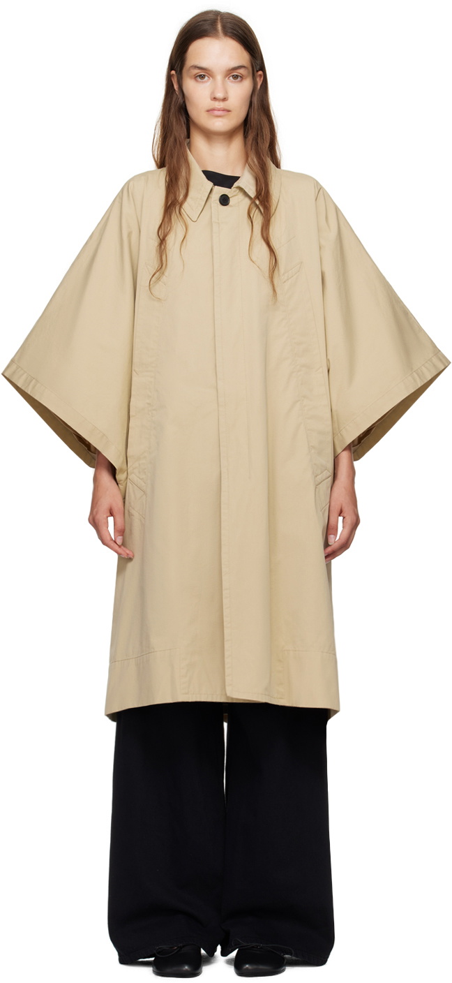 MM6 Maison Margiela Beige Angel Sleeve Trench Coat MM6 Maison Margiela