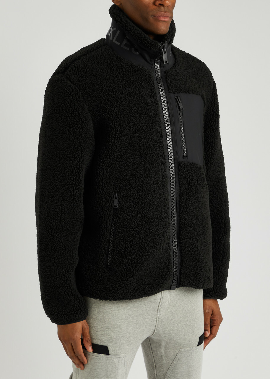 Moose Knuckles Saglek Logo Fleece Jacket Black Moose Knuckles