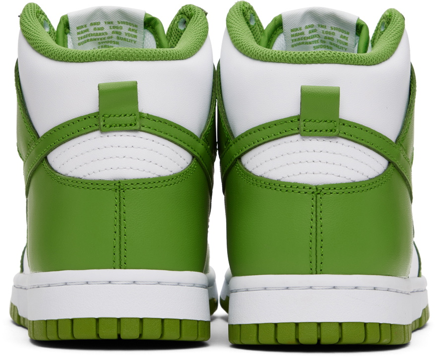 Nike White & Green Dunk High Retro Sneakers Nike