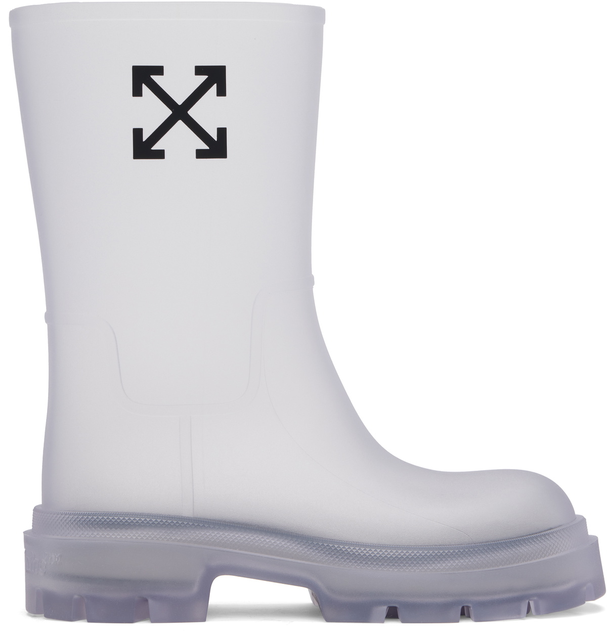 Off-White Transparent Black Arrow Reboot Boots Off-White