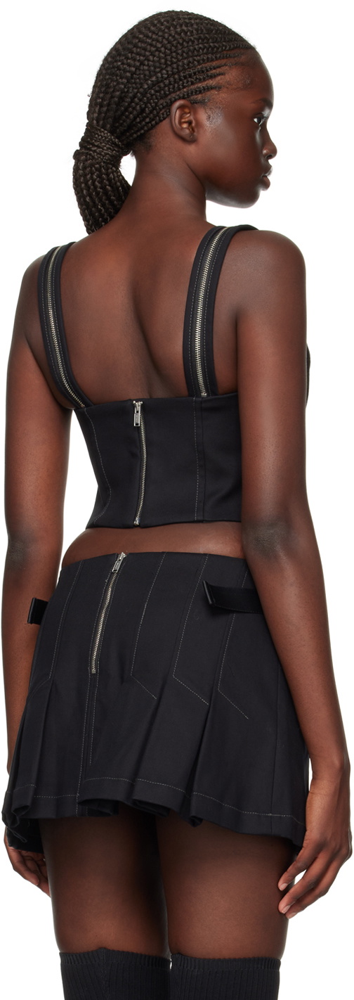 Dion Lee Black Zip Underwire Tank Top Dion Lee