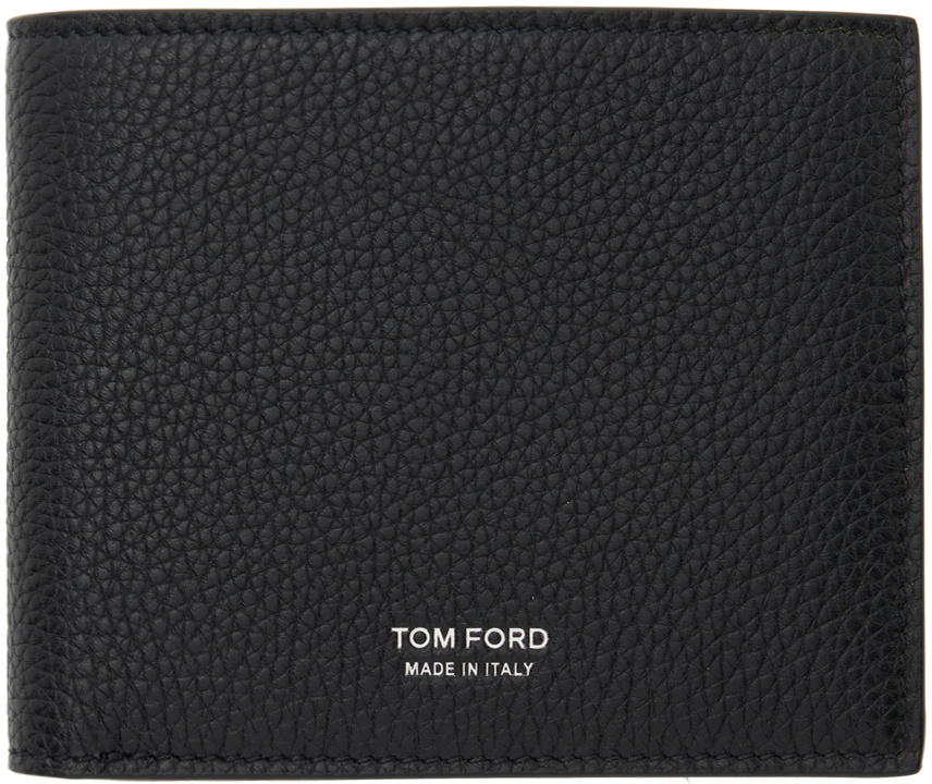 TOM FORD Black Grain Leather Bifold Wallet TOM FORD