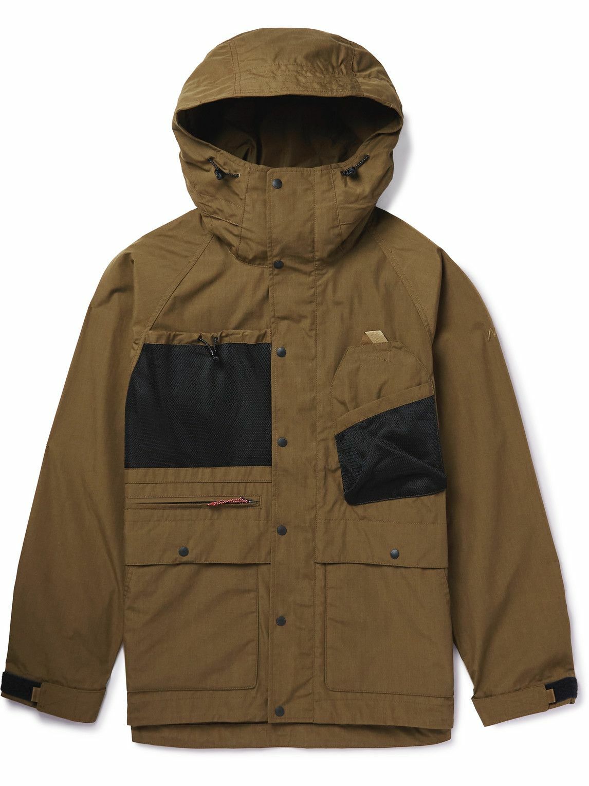 Nanga - Takibi Mesh-Trimmed Shell Hooded Jacket - Brown Nanga