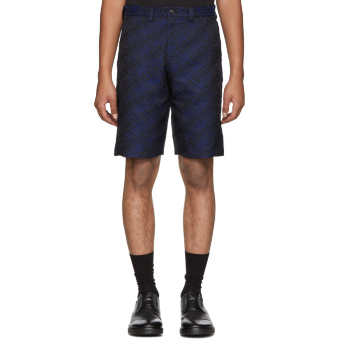 Blue Blue Japan Blue Satin Damask Shorts Blue Blue Japan